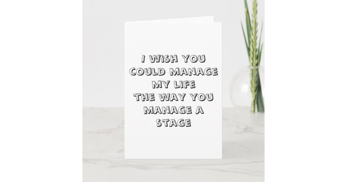 Stage Manager Thank You Card | Zazzle