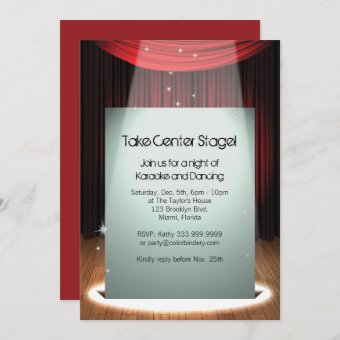 Stage Spotlight 5" x 7" Invitation | Zazzle