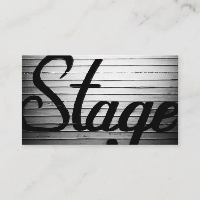 "Stage" Vintage Sign Business Card | Zazzle