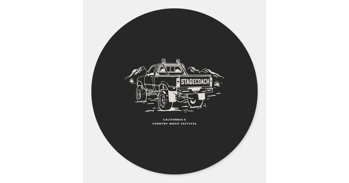Stagecoach Truck Lineup Classic Round Sticker | Zazzle