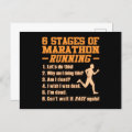 Stages Of Marathon Running Sarcastic Runner Graphi Invitation Postcard ...