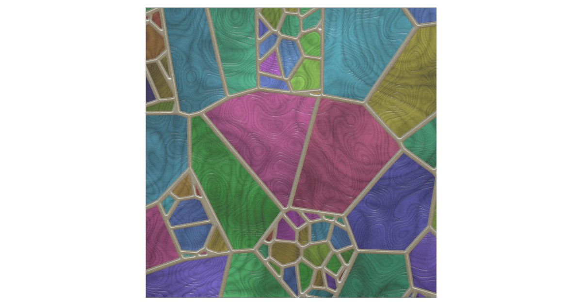 Stained Glass 9 Custom Fabric | Zazzle