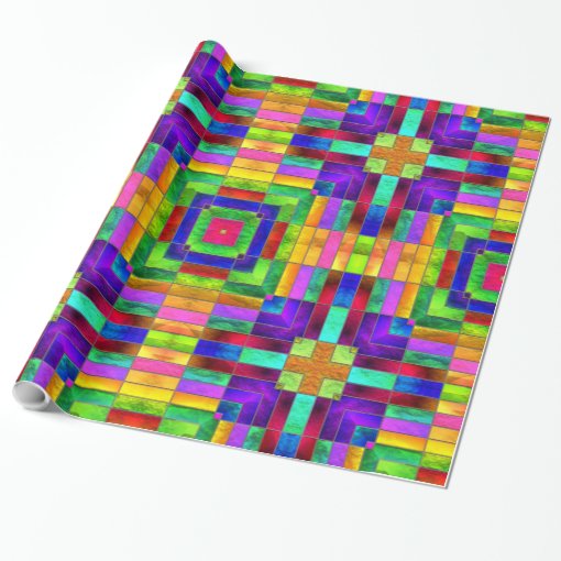Stained Glass Art 7 Wrapping Paper | Zazzle