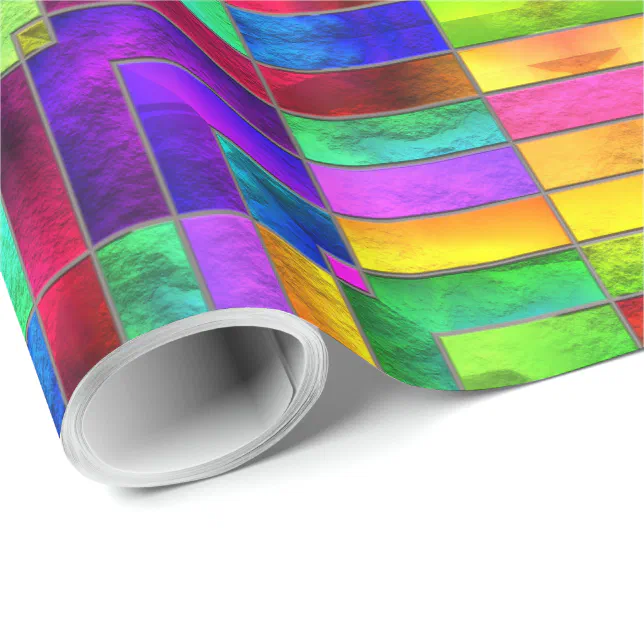 Stained Glass Art 7 Wrapping Paper | Zazzle