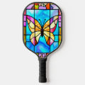 Stained Glass Butterfly Pickleball Paddle | Zazzle