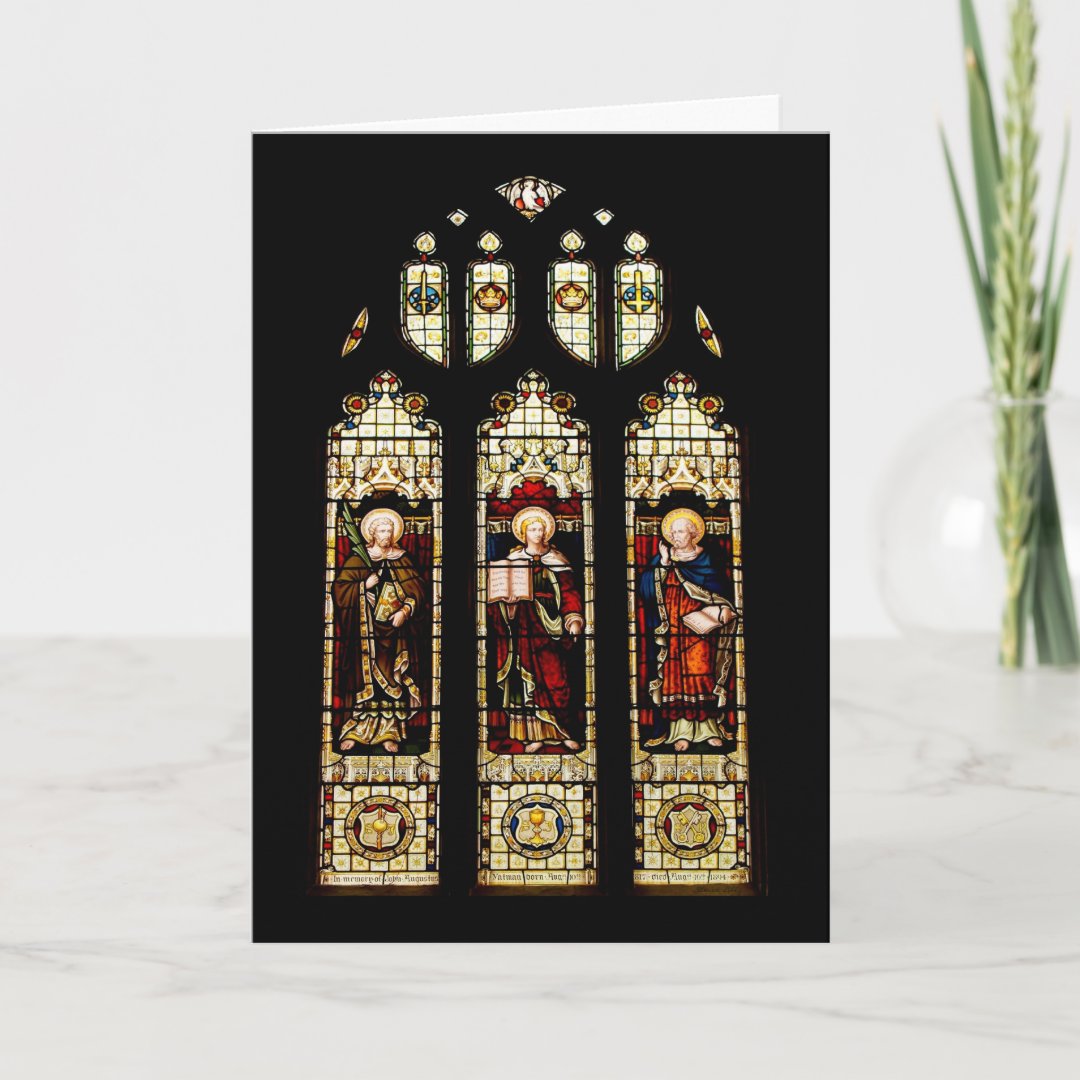 Stained Glass Christmas Card | Zazzle