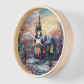 Stained Glass Church Wall Clock | Zazzle