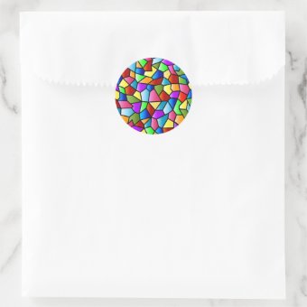 Stained Glass Circle Sticker | Zazzle