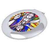 Stained Glass Design with Religious Figure. Compact Mirror | Zazzle