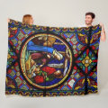 STAINED GLASS FLEECE BLANKET | Zazzle