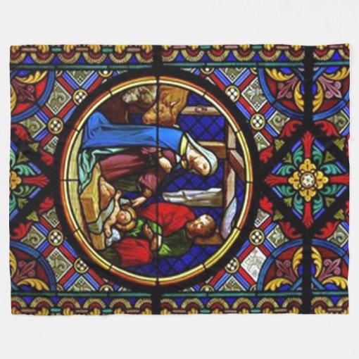 STAINED GLASS FLEECE BLANKET | Zazzle