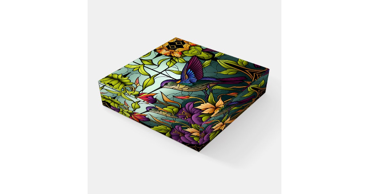 Stained Glass Hummingbird Paperweight | Zazzle