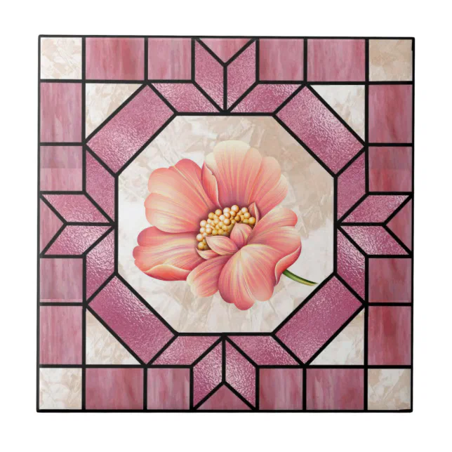 Stained Glass IMAGE Tile Design | Zazzle