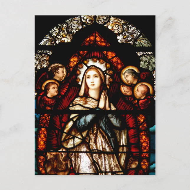 Stained Glass in Priory of St. Mary's, Galway Postcard | Zazzle
