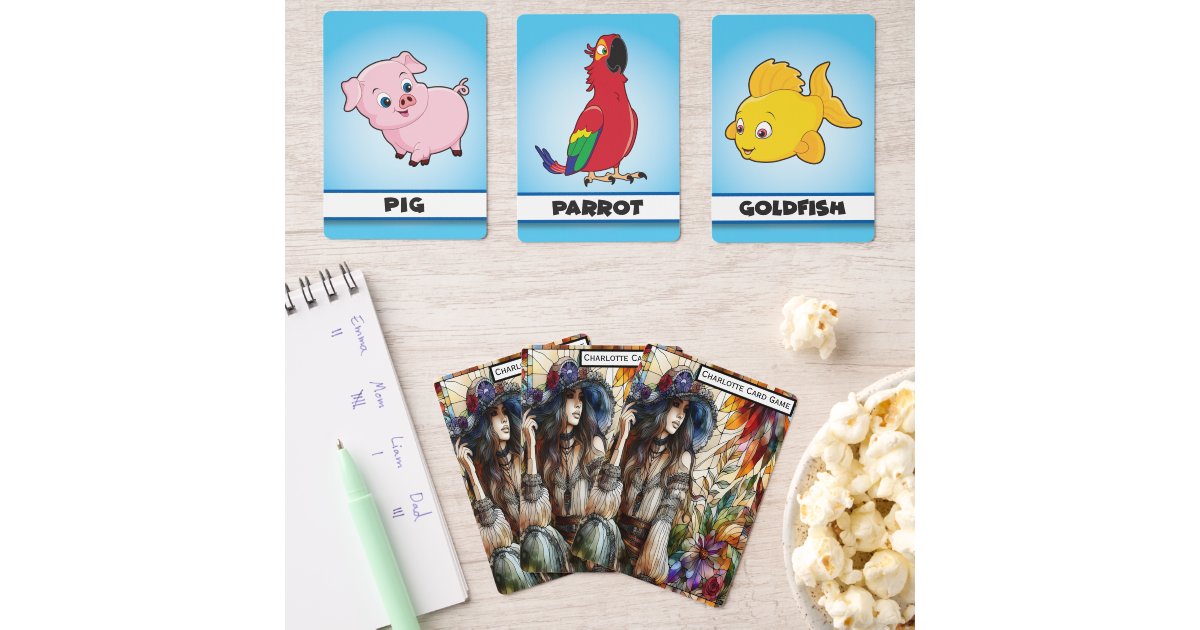 Stained Glass Lady Monogram Kids Match Game Matching Game Cards | Zazzle
