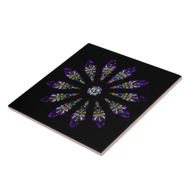 Stained Glass Mandala Tile | Zazzle