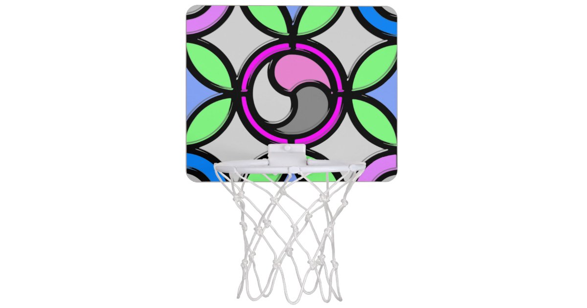 STAINED GLASS MINI BASKETBALL HOOP | Zazzle
