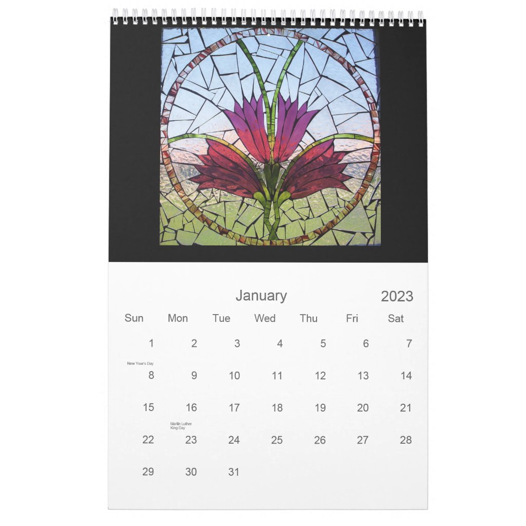 Stained Glass Mosaic Calendar | Zazzle