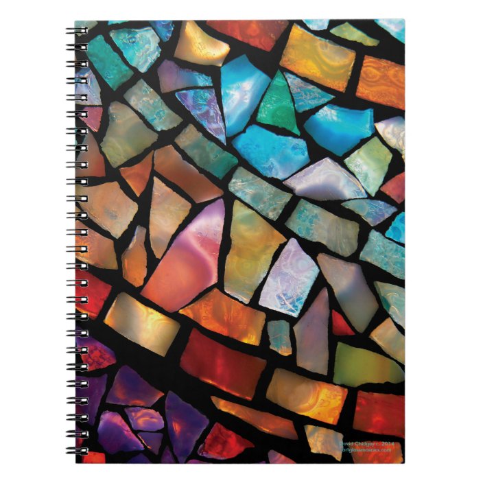 Stained Glass Mosaic Notebook "Fiesta Fun" | Zazzle.com