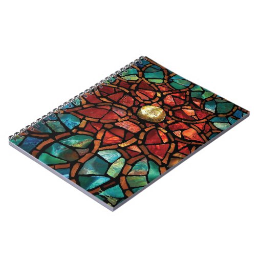 Stained Glass Mosaic Notebook "Lotus" | Zazzle