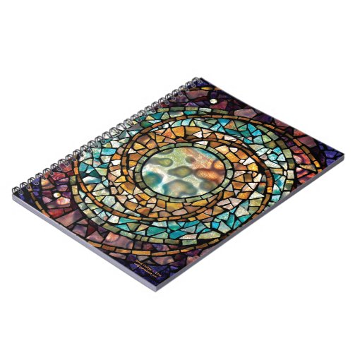 Stained Glass Mosaic Notebook "Music of Spheres" | Zazzle