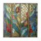 Stained Glass Red Chief Poppies at Sunrise Ceramic Tile | Zazzle