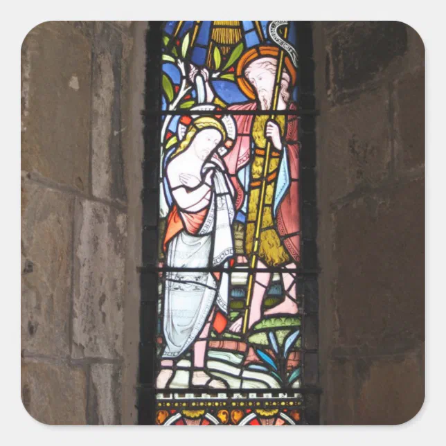 Stained Glass Religious Window Sticker | Zazzle