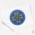 Stained Glass Rose Window Mandala Sticker | Zazzle