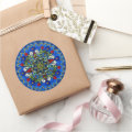 Stained Glass Rose Window Mandala Sticker | Zazzle