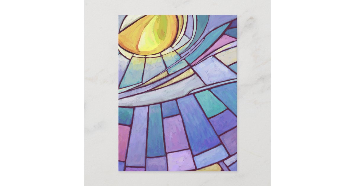 Stained Glass Sky Postcard | Zazzle