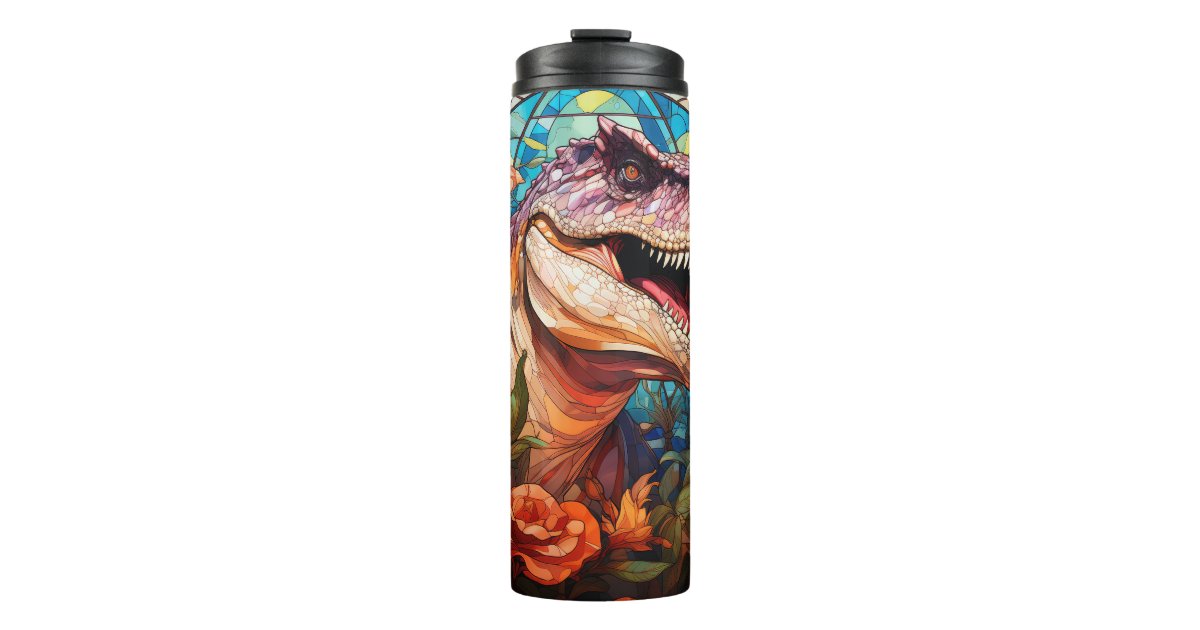 Stained Glass T-REX Dinosaur Tumbler | Zazzle