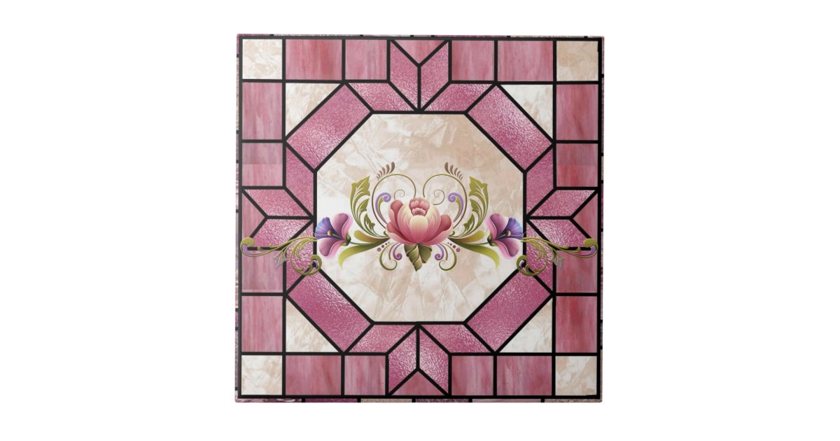 Stained Glass Tile Design - SRF | Zazzle