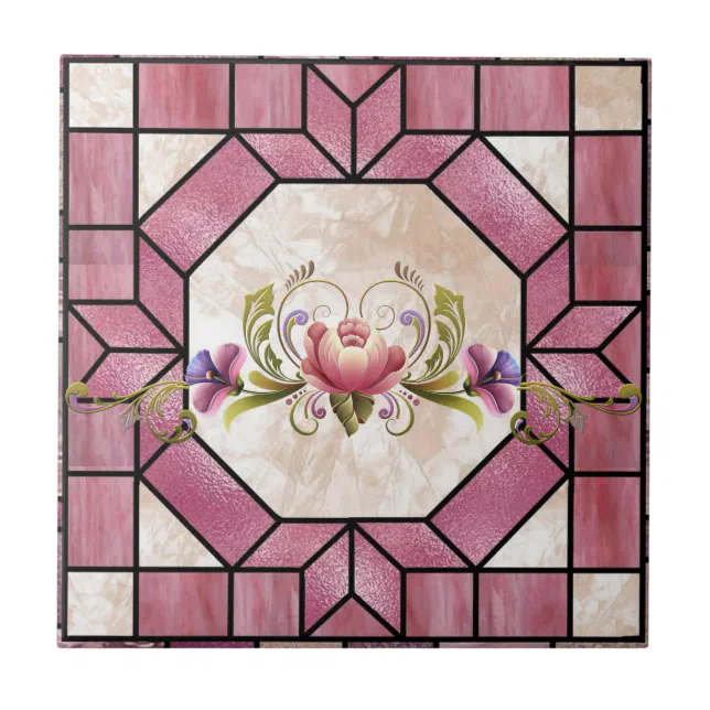 Stained Glass Tile Design - SRF | Zazzle
