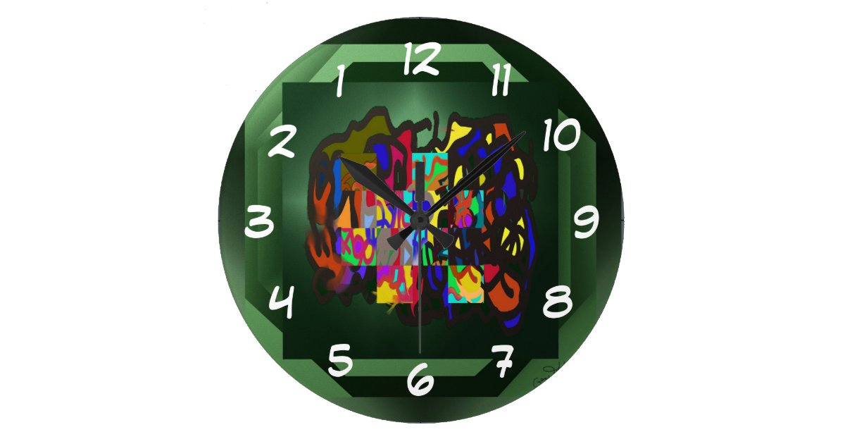 Stained Glass - Turn Back the Time Backwards Clock | Zazzle.com