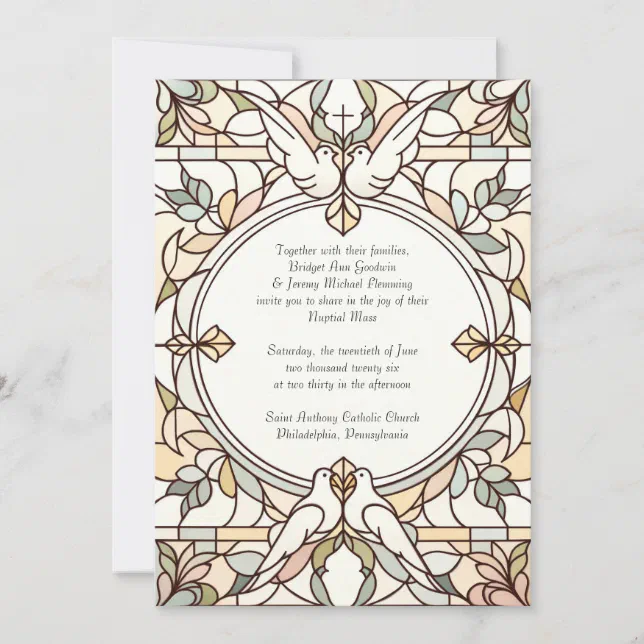 Stained Glass Wedding Invitation | Zazzle Stained Glass Wedding Invitation | Zazzle