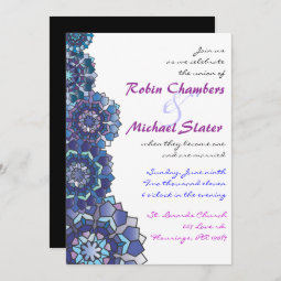 Stained Glass Wedding Invitation Invite | Zazzle