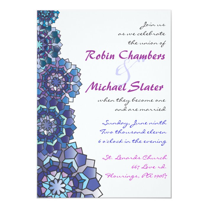 Stained Glass Wedding Invitation Invite | Zazzle.com
