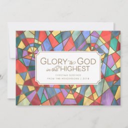 Stained Glass Window Christmas Card | Zazzle