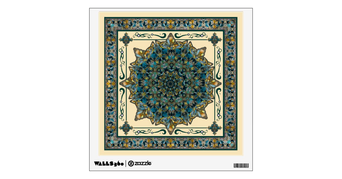 Stained Glass Window Frame Mandala Decal | Zazzle