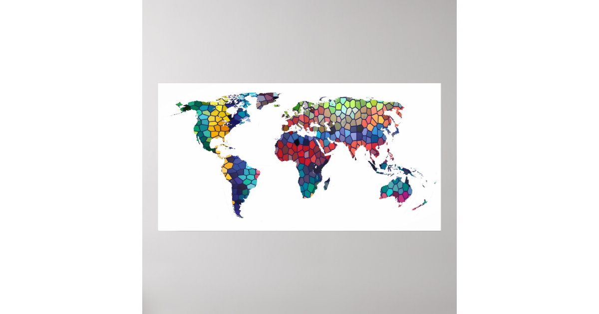 Stained Glass World Poster | Zazzle