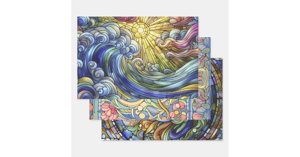 Stained Glass Wrapping Paper Sheets | Zazzle
