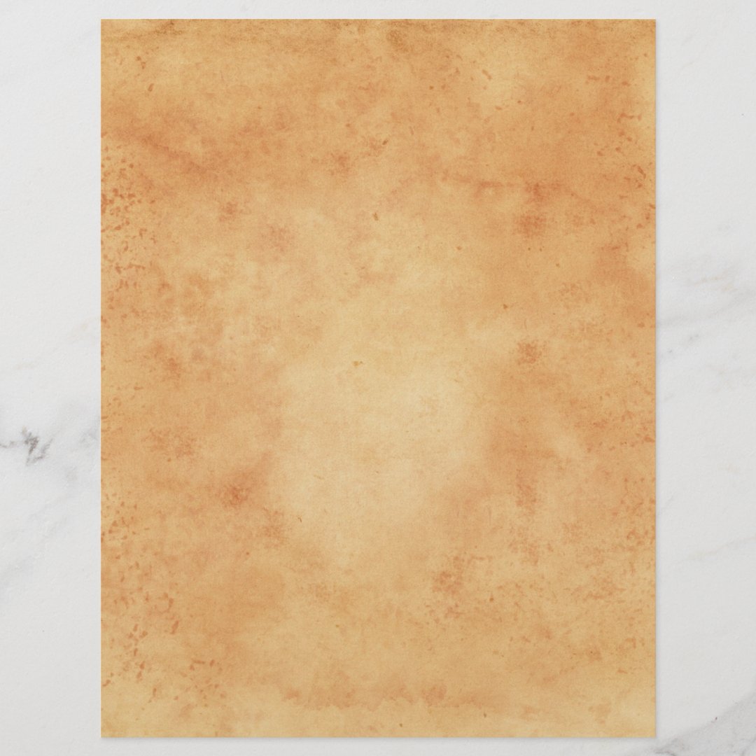 Stained vintage parchment printed scrapbook paper | Zazzle