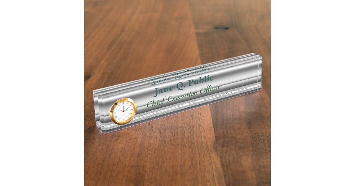 Stainless Steel Desk Nameplate | Zazzle