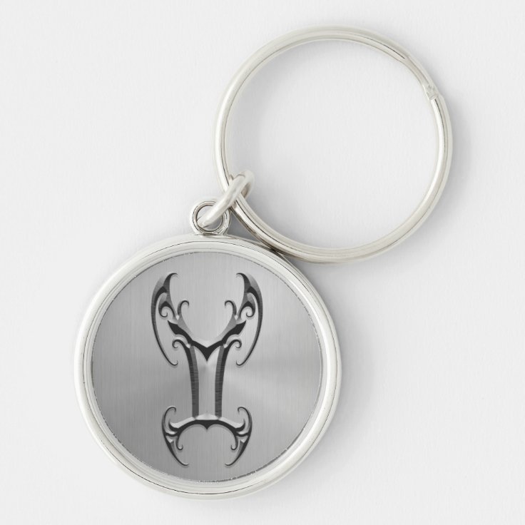 Stainless Steel Gemini Symbol Keychain | Zazzle