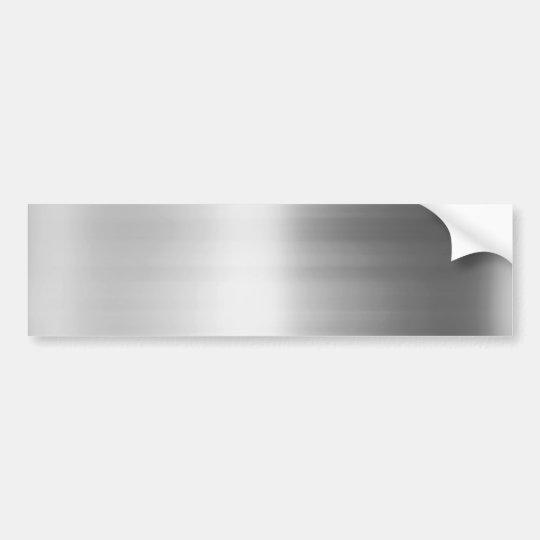 Stainless Steel Metal Look Bumper Sticker | Zazzle.com