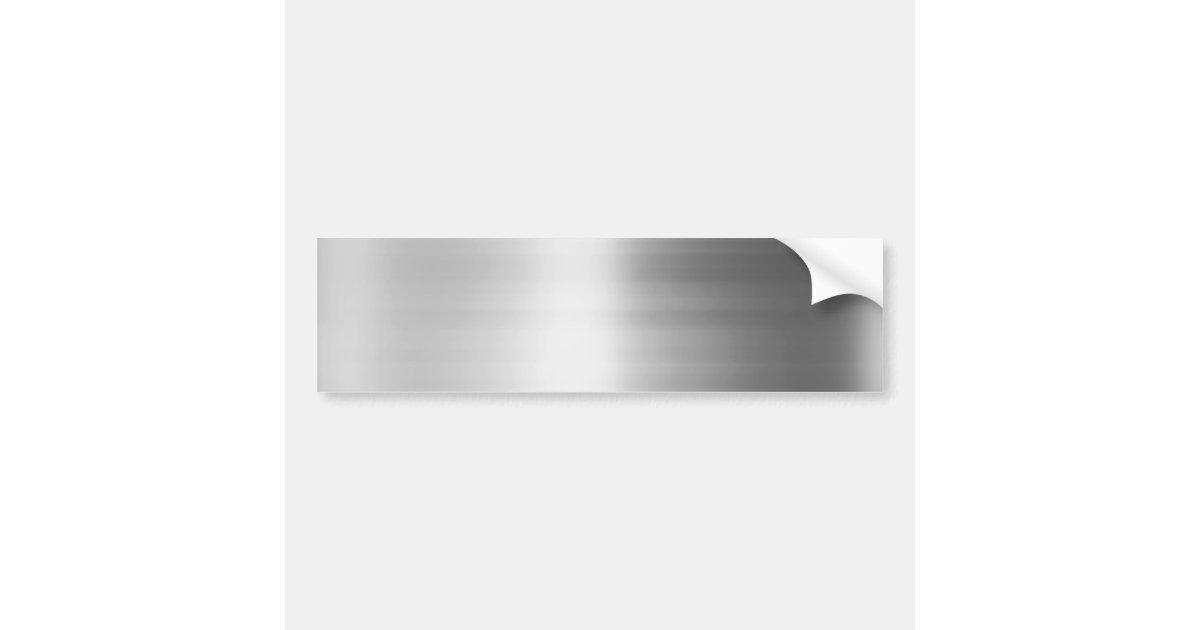 Stainless Steel Metal Look Bumper Sticker | Zazzle