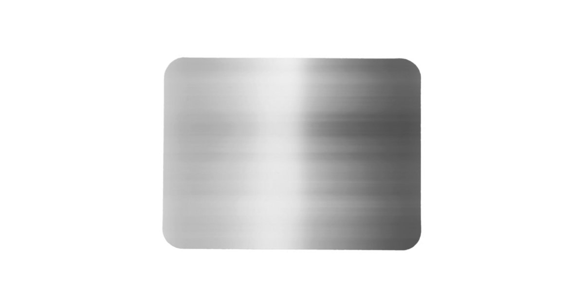 Stainless Steel Metal Look Magnet | Zazzle
