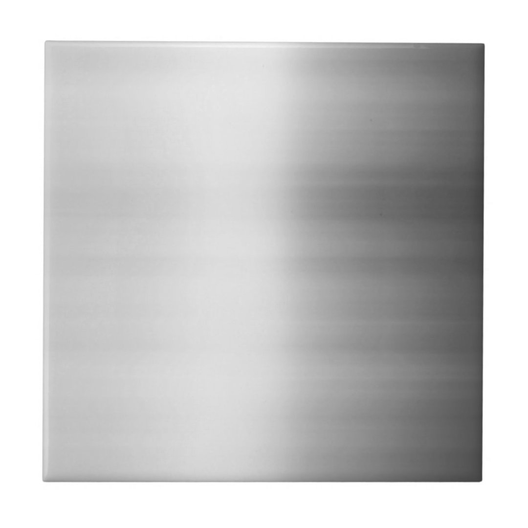 Stainless Steel Metal Look Tile | Zazzle
