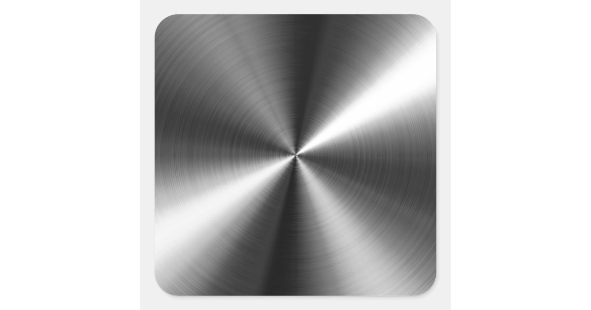 Stainless Steel Square Sticker | Zazzle