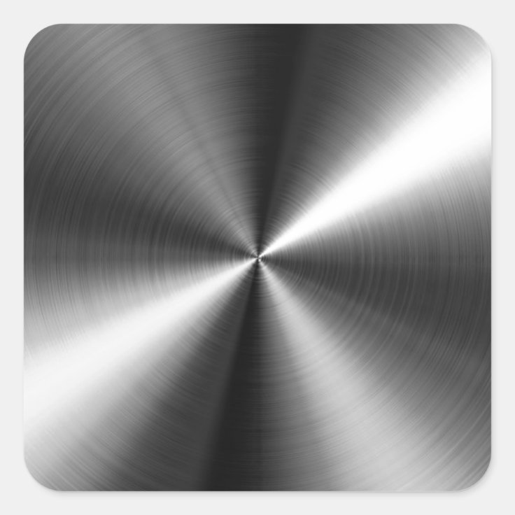 Stainless Steel Square Sticker | Zazzle